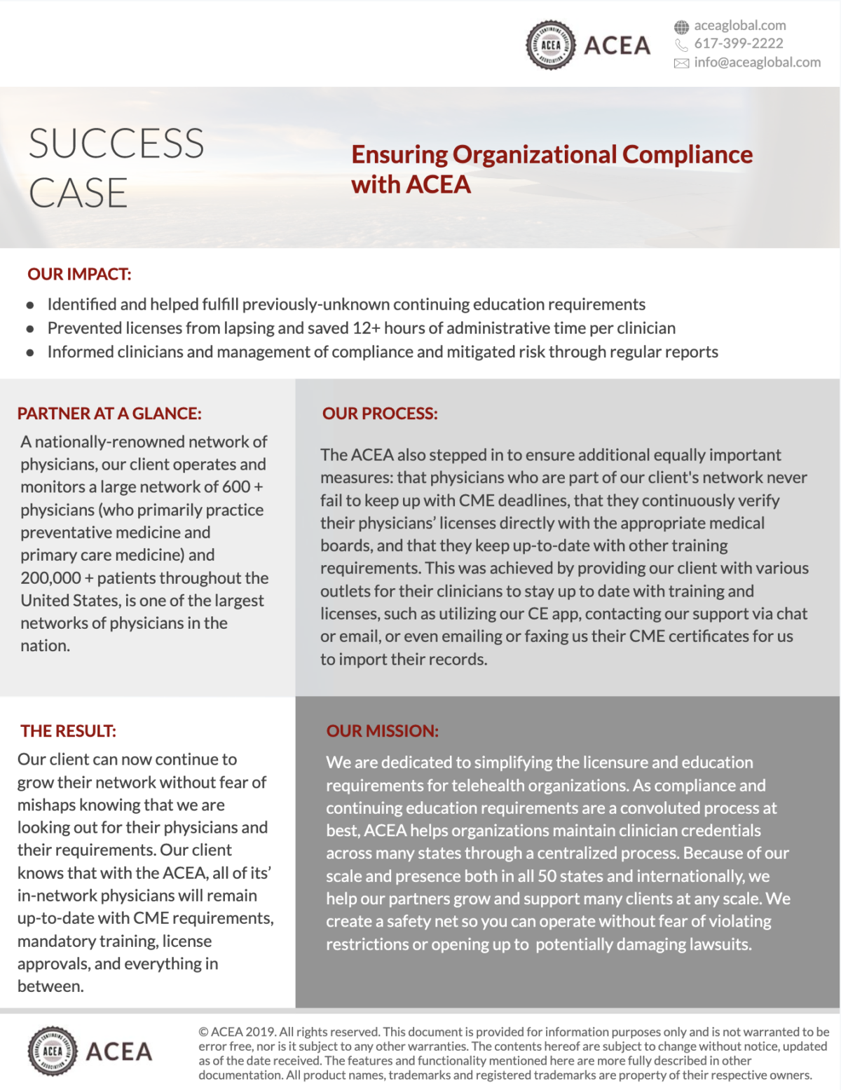 ACEA Success Cases | Simplified CE Tracking & Management